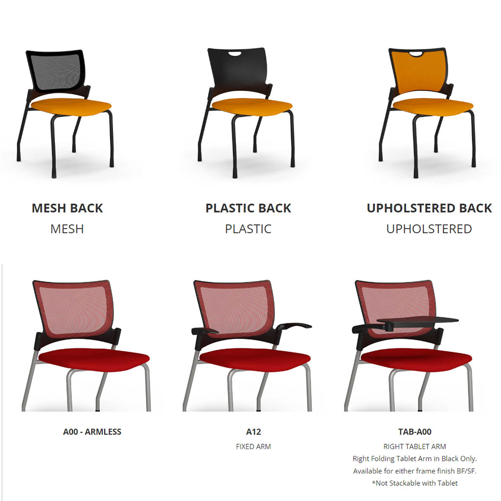 Stackable Chairs with Arms | Pacific Ergonomics