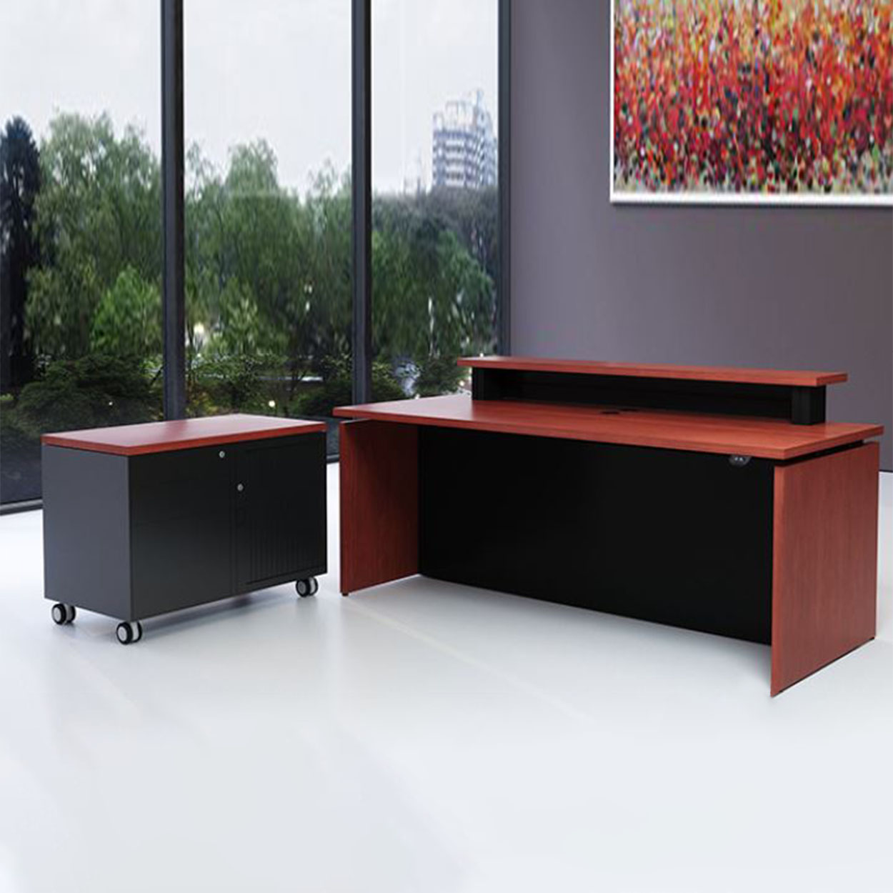 Height Adjustable Receptionist Desk