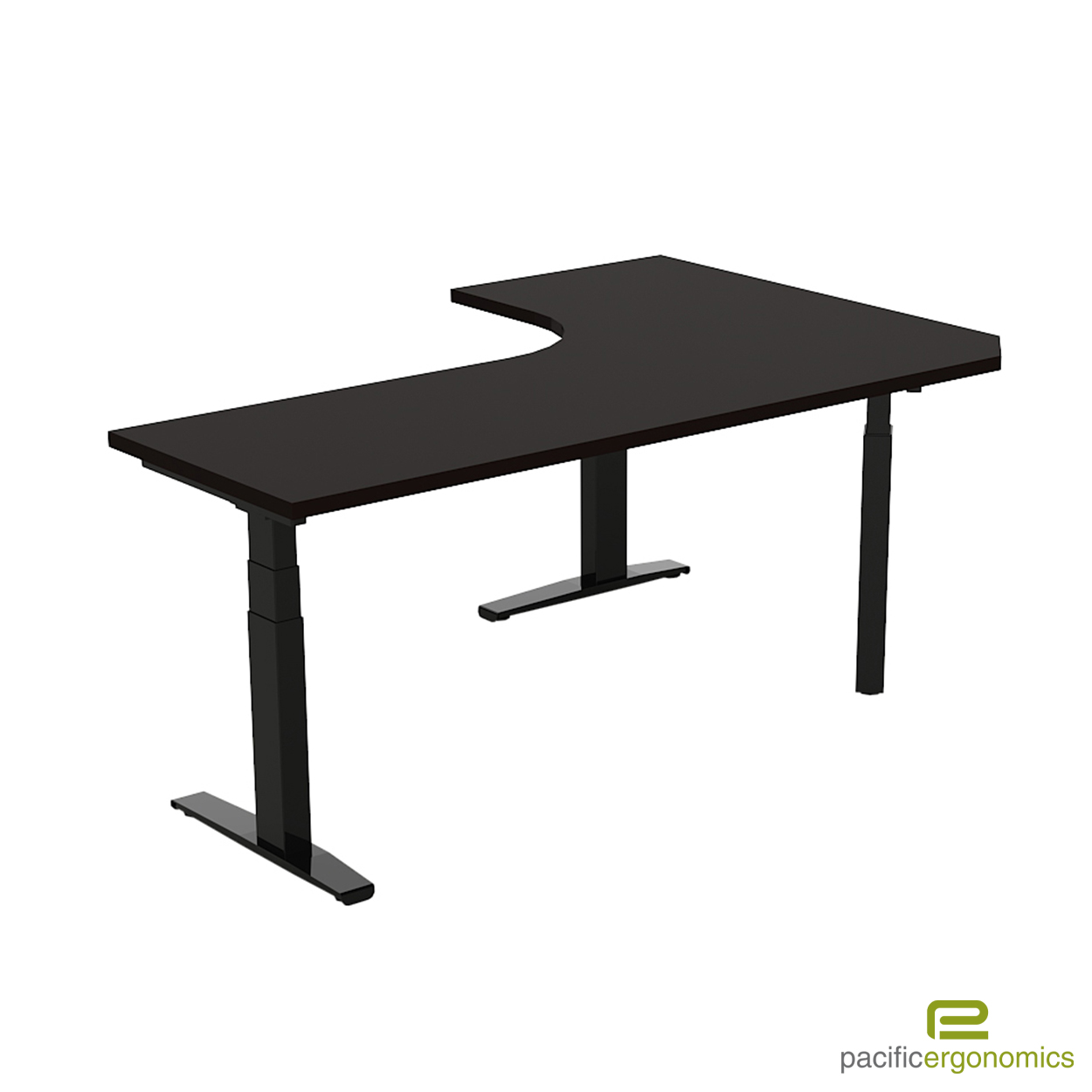 L Shaped Standing Desk | Pacific Ergonomics