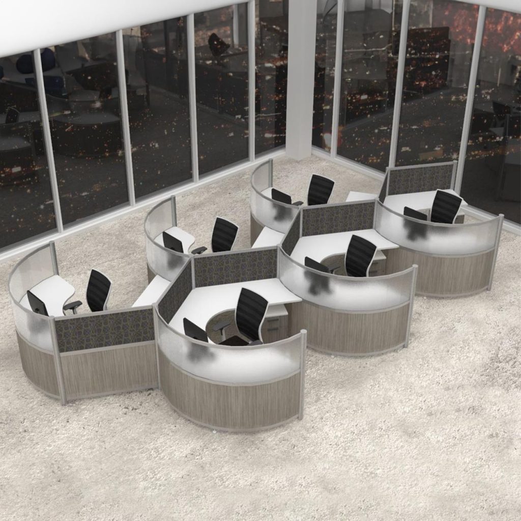 Round Cubicles | Circle & Curved Workstations Nationwide