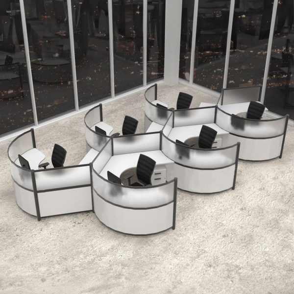 Round Cubicles | Circle & Curved Workstations Nationwide