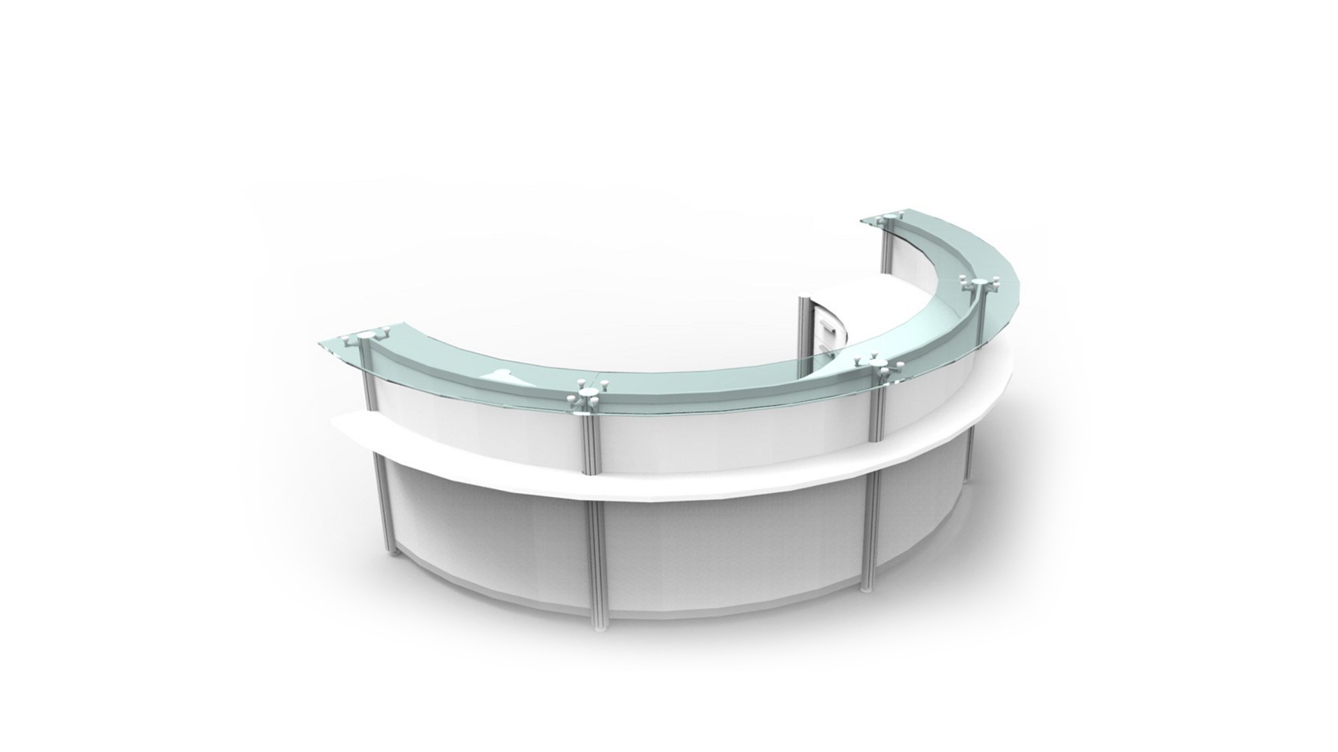 Modern White Reception Desk | Pacific Ergonomics