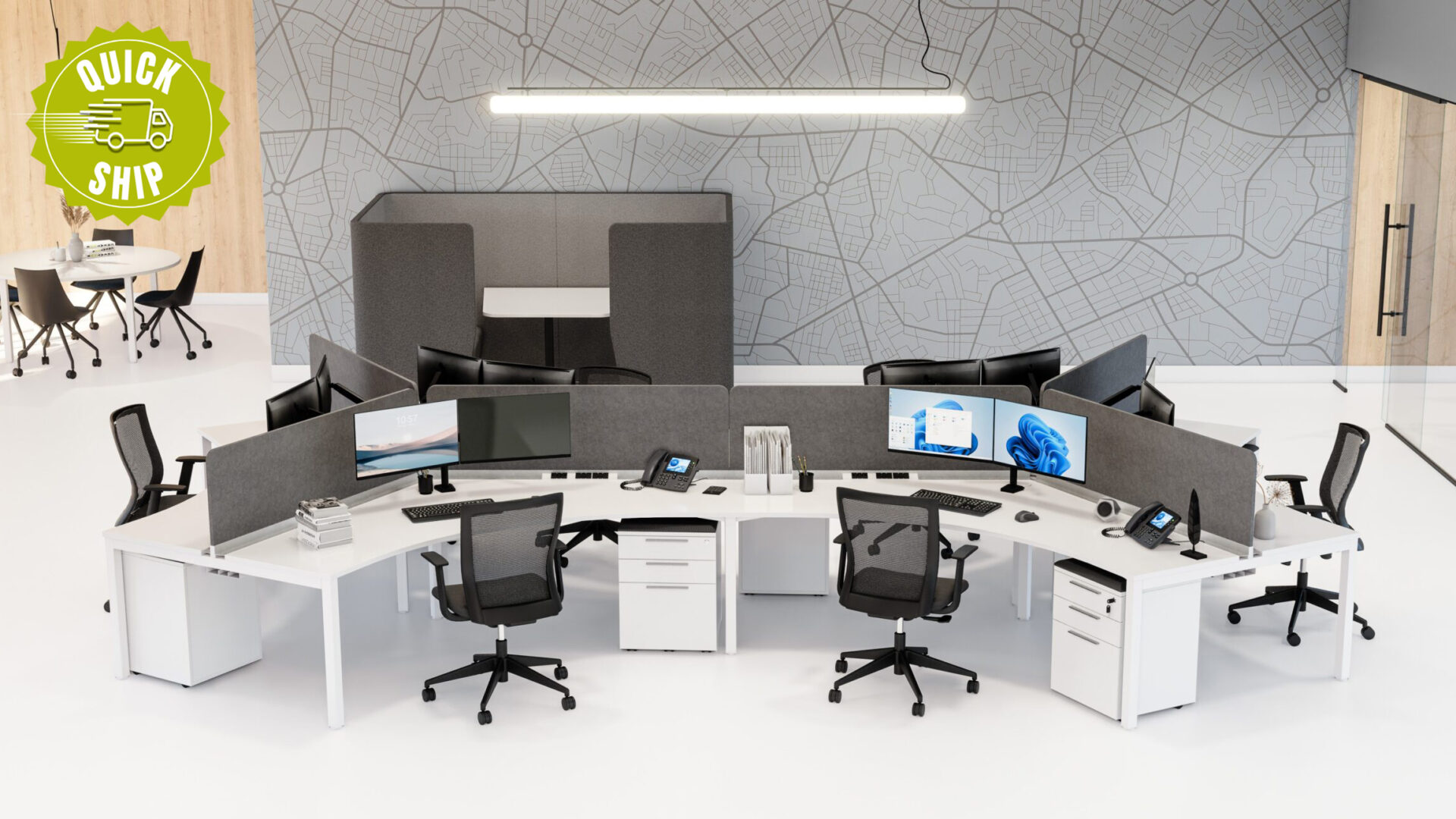Open Plan Benching | Pacific Ergonomics