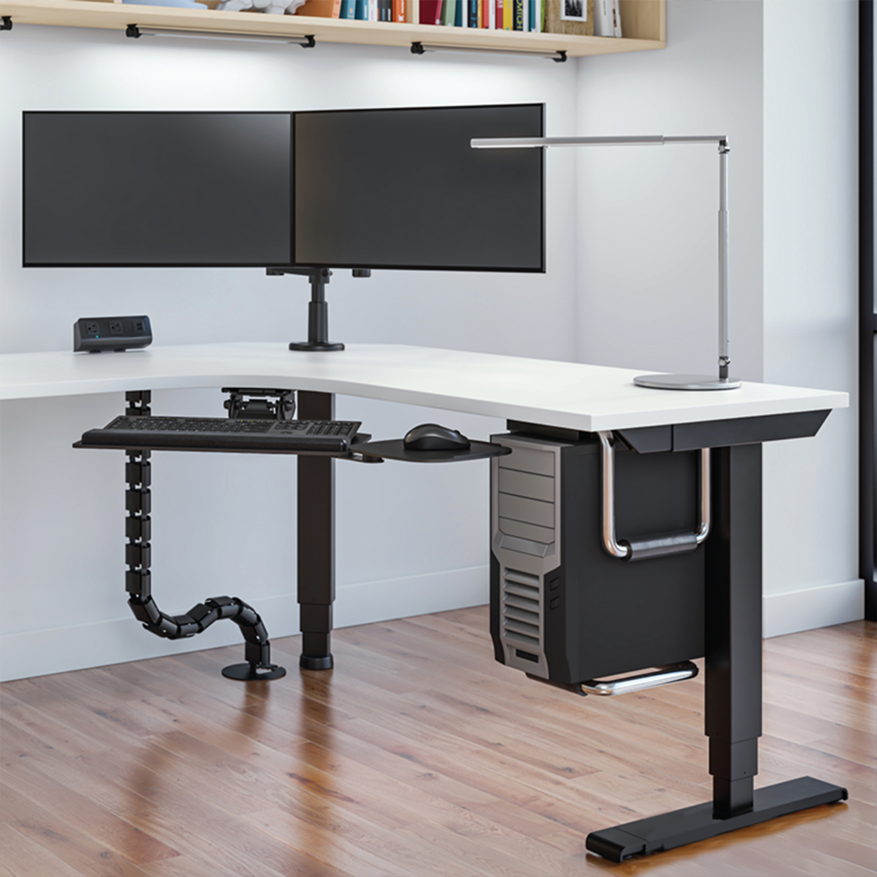 L Shaped Standing Desk | Pacific Ergonomics